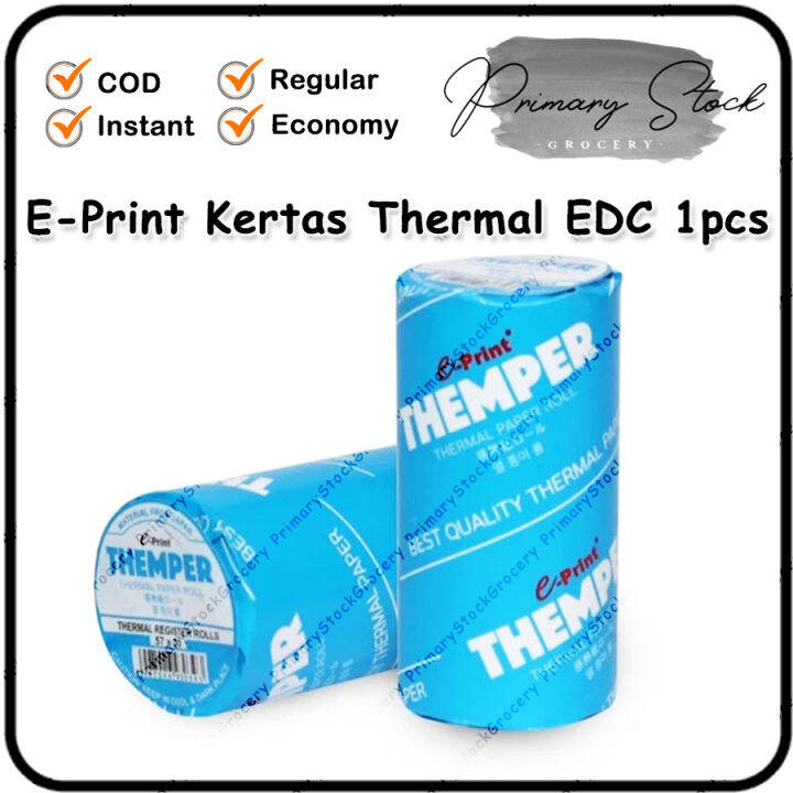 Kertas Termal 57x30 Thermal Paper E Print EDC Mesin Kasir | Lazada ...