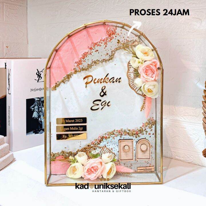 MAHAR RESIN DOME TERARIUM 3D 42X27CM | MAHAR PERNIKAHAN RESIN ANTI ...