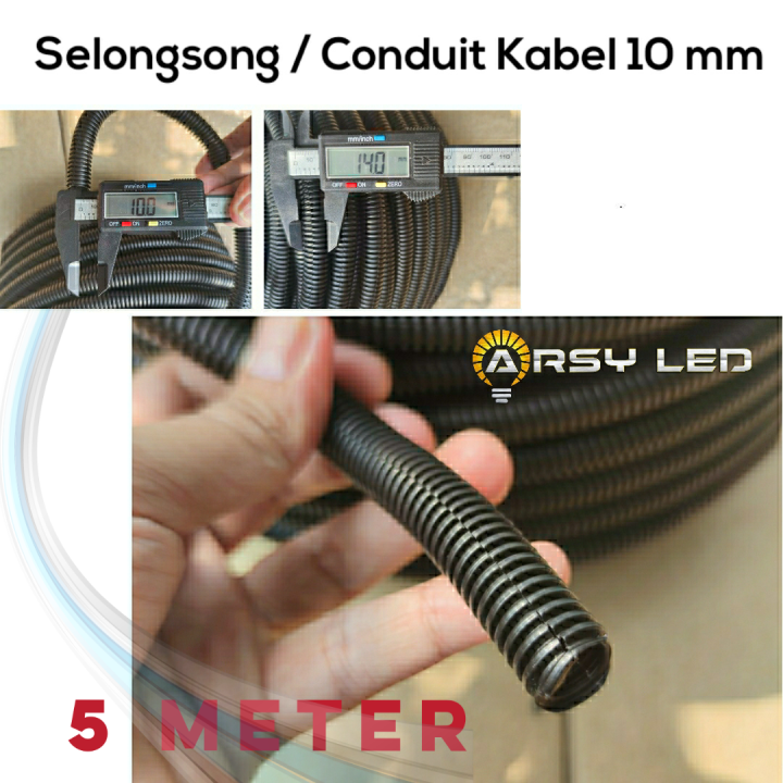 Selang Pelindung kabel flesibel diameter 10 mm Conduit per 5 meter ...