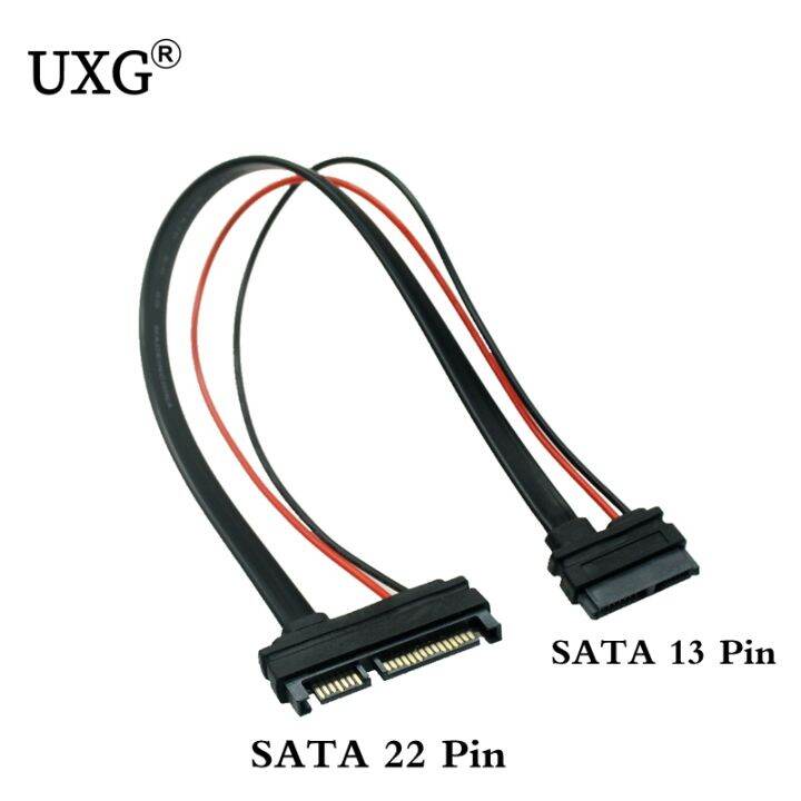 SATA Adapter Cable Serial ATA 22Pin 7+15 Male to Slimline SATA 13Pin 7+6 Female Connector ...