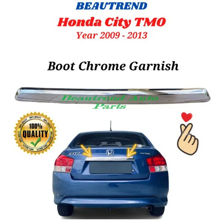 Honda City Rear Boot Garnish Chrome Moulding City TMO Bonnet Bonet ...