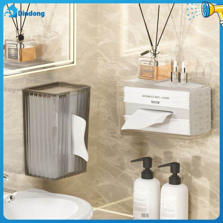 [Dindong]Multifunctional Waterproof Tissue Box Wall-mounted tissue box ...