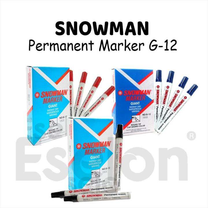 1pc Spidol Snowman Permanent Marker/ Snowman G-12 | Lazada Indonesia