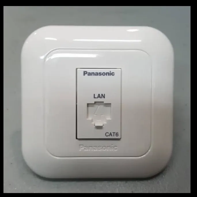 STOP KONTAK PANASONIC LAN CAT6 INTERNET NETWORK PORT KABEL COLOKAN MODEM ROUTER WIFI WIDE SERIES ...