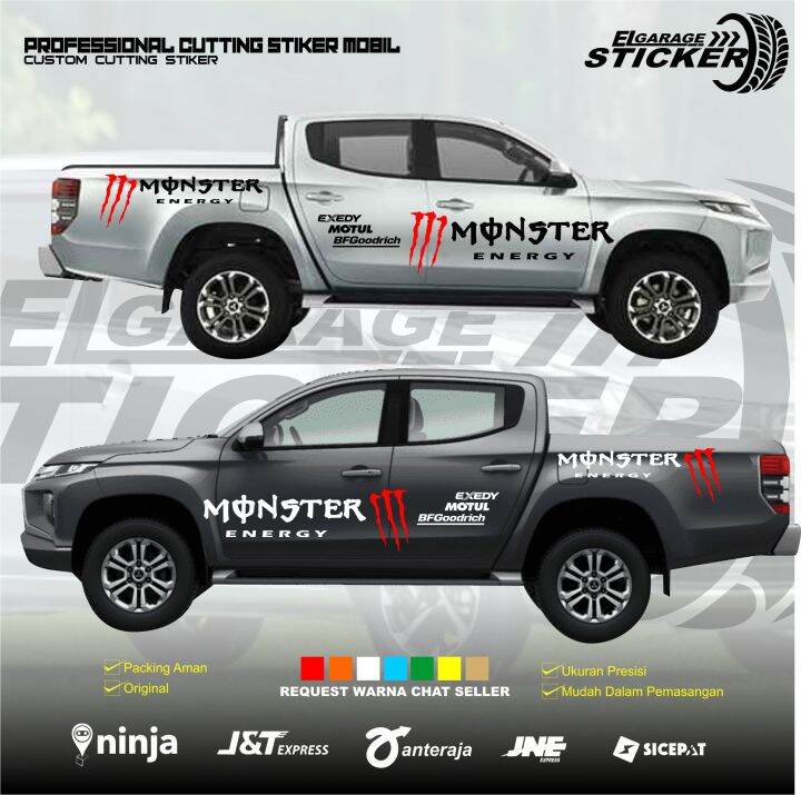 Stiker mobil double cabin hilux trtion stiker cutting monster mobil ...