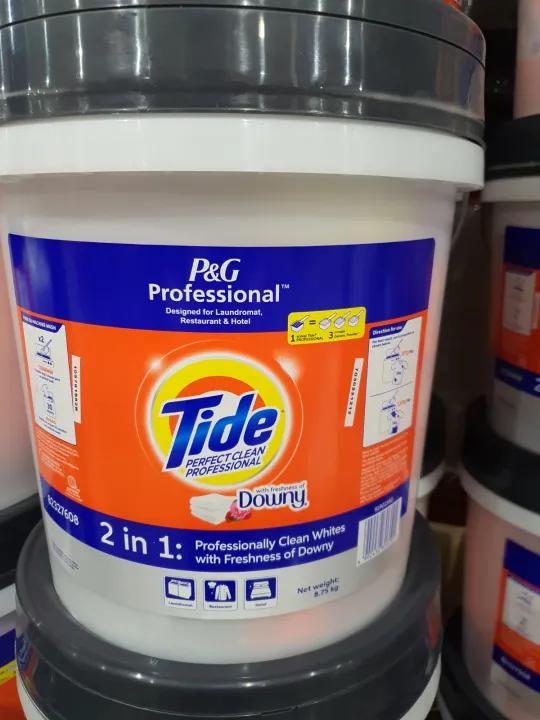 TIDE Laundry Detergent Powder with Downy Reusable Bucket (8.75kg ...