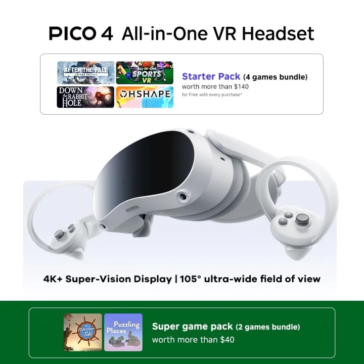 PICO 4 All-In-One VR Headset Starter Pack Super Game Pack C | Lazada PH