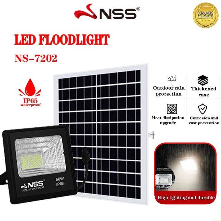 Nss Solar panel 10W/30W/50W LED flood light with wireless remote ...