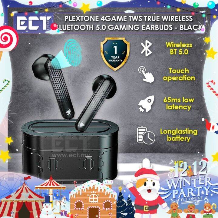 Plextone 4Game TWS True Wireless Bluetooth 5.0 65ms Ultra Low Latency ...