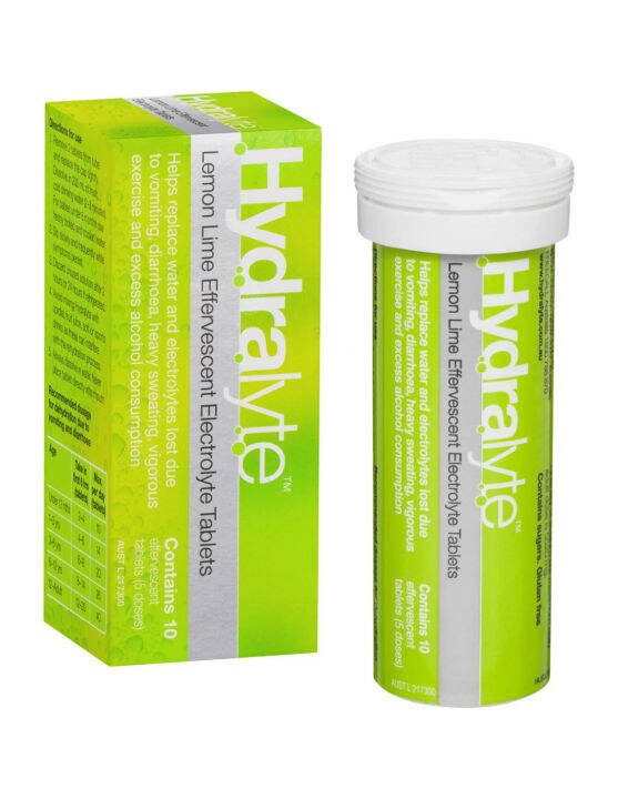 Hydralyte Lemon Lime Effervescent Tablets 10 pack - Made in Germany ...
