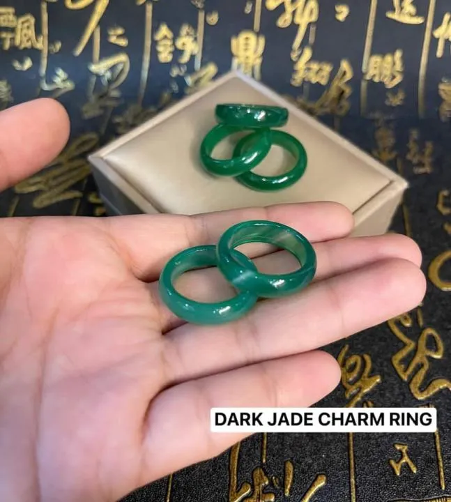 Feng Shui Dark Jade Ring Lucky Charm | Lazada PH