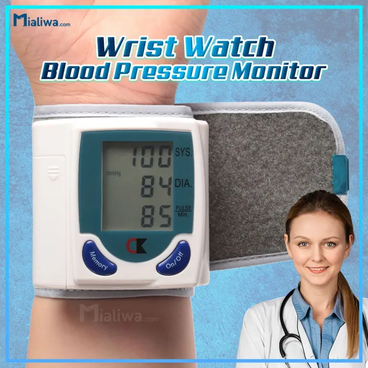 Wrist Watch Blood Pressure Monitor, Electronic BP, Heart Rate Tracker ...