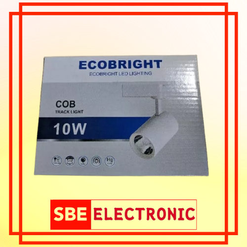 ECOBRIGHT COB TRACK LIGHT LED 10W EB-510S BLACK BODY (DAYLIGHT) | Lazada