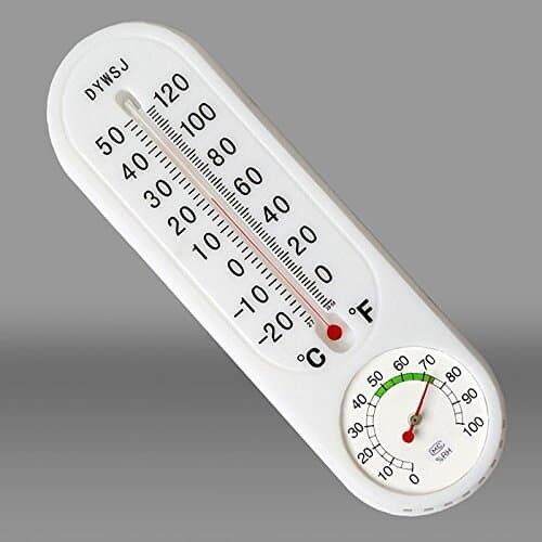 SS Termometer Dinding Alat pengukur suhu ruangan Hygrometer analog 9 ...