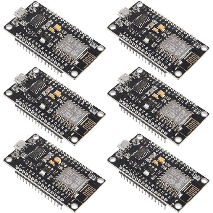 6 buah es08266 Nodemcu LUA CH340 ESP-12E Wifi papan pengembangan ...