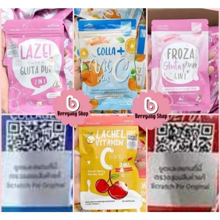 Original/Frozen Collagen/Detox/Lazel Gluta Pure/Lachel Vitamin C with ...