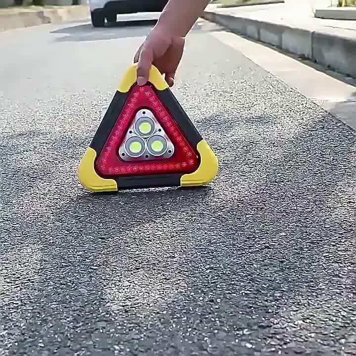 Solar Warning Light LED Charging Lamp Car Warning Sign Triangle ...