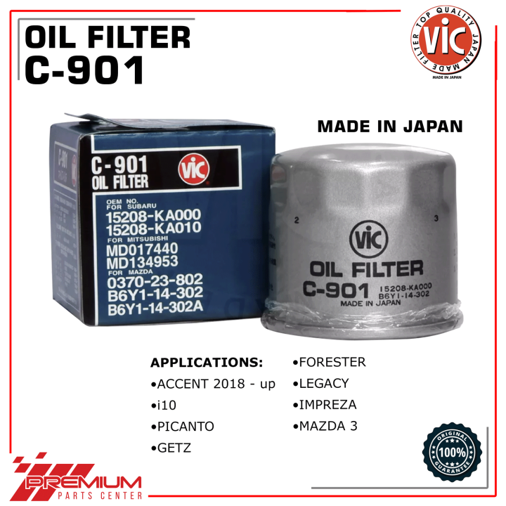 VIC Oil Filter C-901 for Subaru Impreza, Legacy, Forester, Hyundai Getz ...