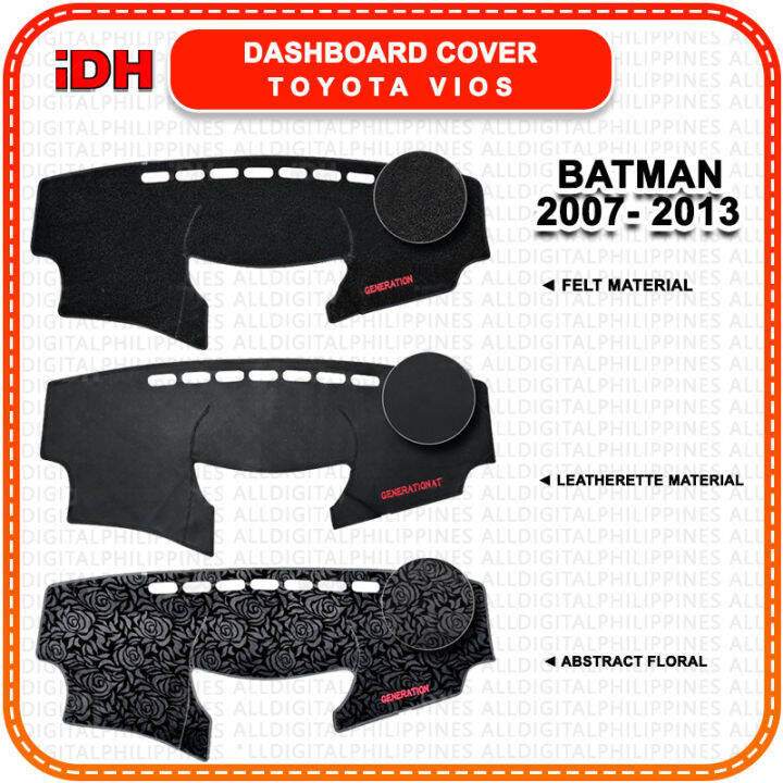 Dashboard Cover for Toyota Vios Batman Gen 2 2009 2010 2011 2012 2013 ...