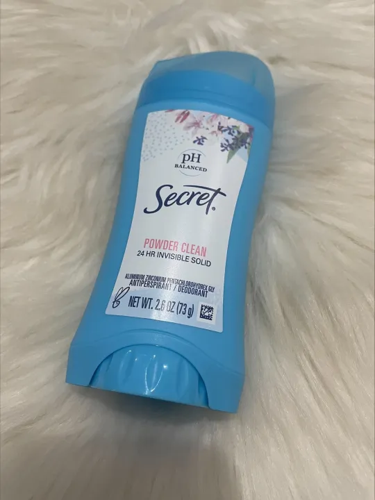 Secret pH Balanced Powder Clean 24H Invisible Solid Deodorant | Lazada PH