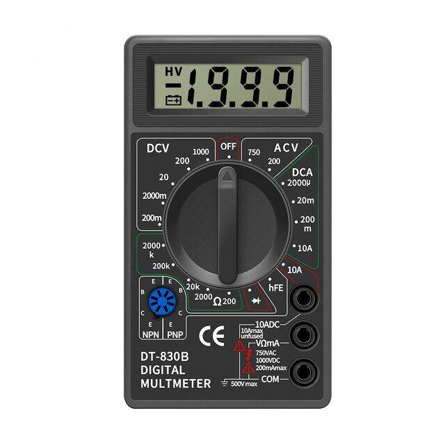 Handheld Dt830b Multimeter Digital 1999 Counts Ac/dc Voltmeter Ammeter ...