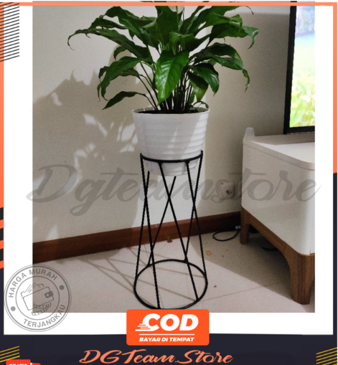 STANDING POT MINIMALIS kaki BULAT minimalis / STANDING POT BUNGA ...