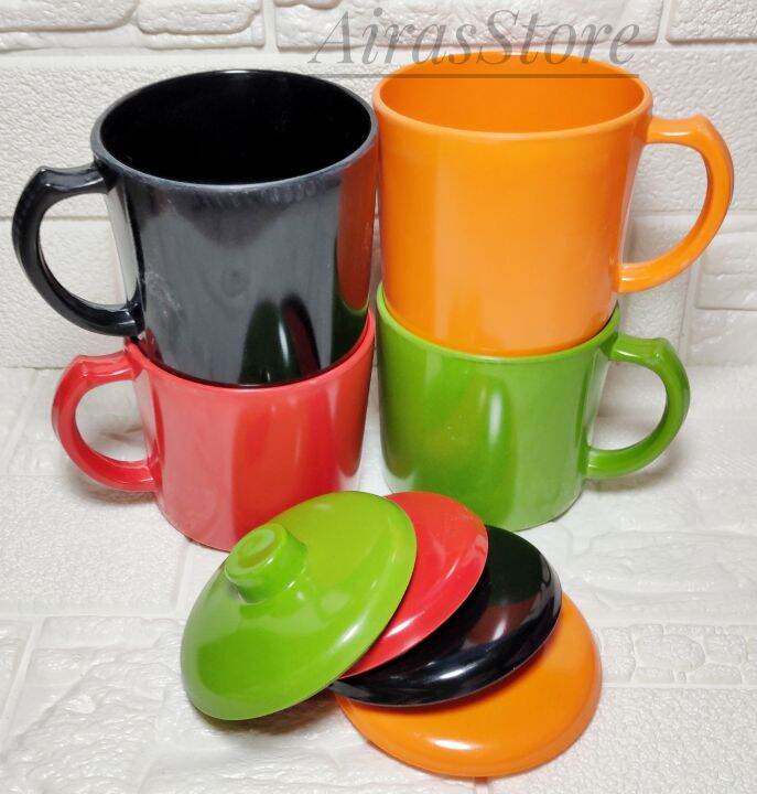 PROMO MURAH TURUN HARGA 1 PCS MUG MELAMIN M710 BESAR BERTANGKAI. GELAS ...