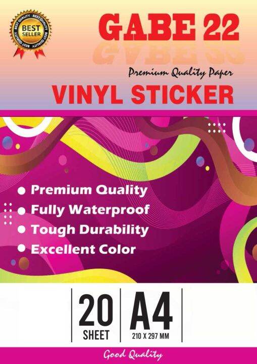 Kertas Sticker Vinyl Glossy A4 isi 20 lembar | Lazada Indonesia