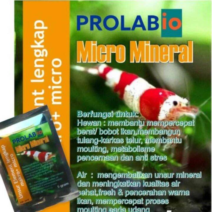 Prolabio micro mineral untuk aquascape kolam ikan dan udang 5 gram ...