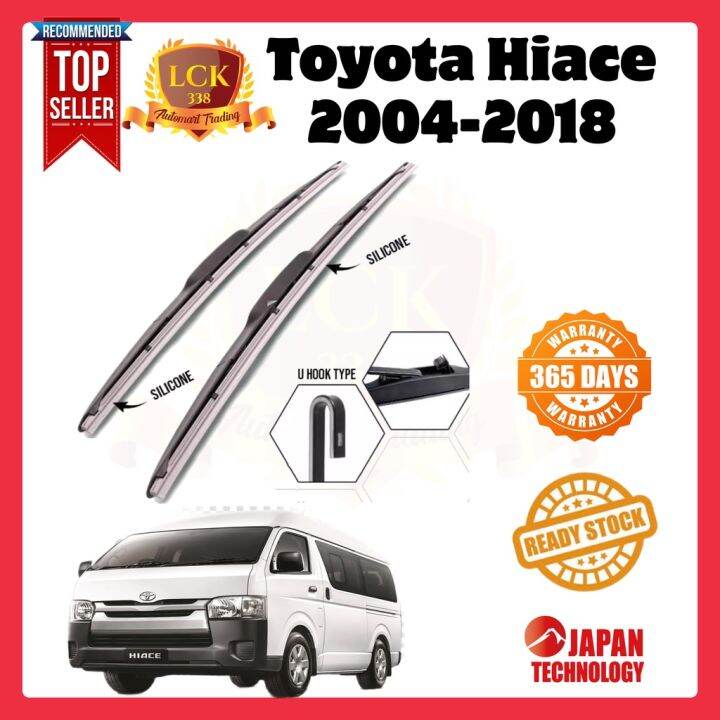 (PREMIUM)TOYOTA HIACE VAN (2004-2019)WIPER SILICONE RUBBER 22"/22" INCH ...
