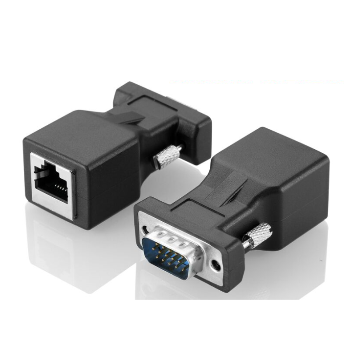 ตัวแปลง VGA เป็นสาย LAN VGA to LAN VGA to RJ45 ตัวเมีย 1คู่ | Lazada.co.th