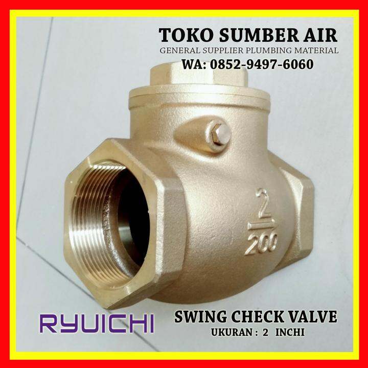 TABOK KLEP KUNINGAN 2 INCHI ( SWING CHECK VALVE ) - RYUICHI | Lazada Indonesia