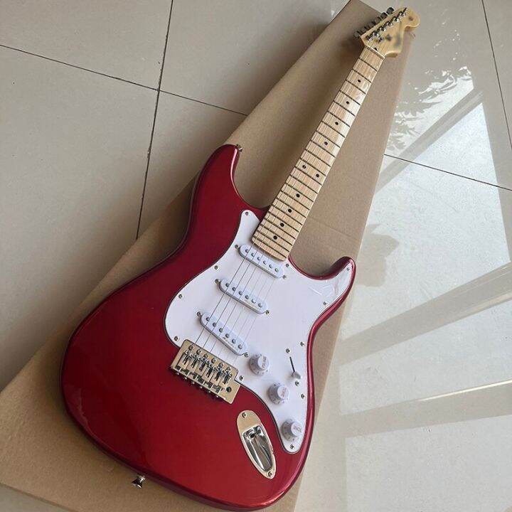 Fender Stratocaster Metallic Red Electric Guitar, Professional ...