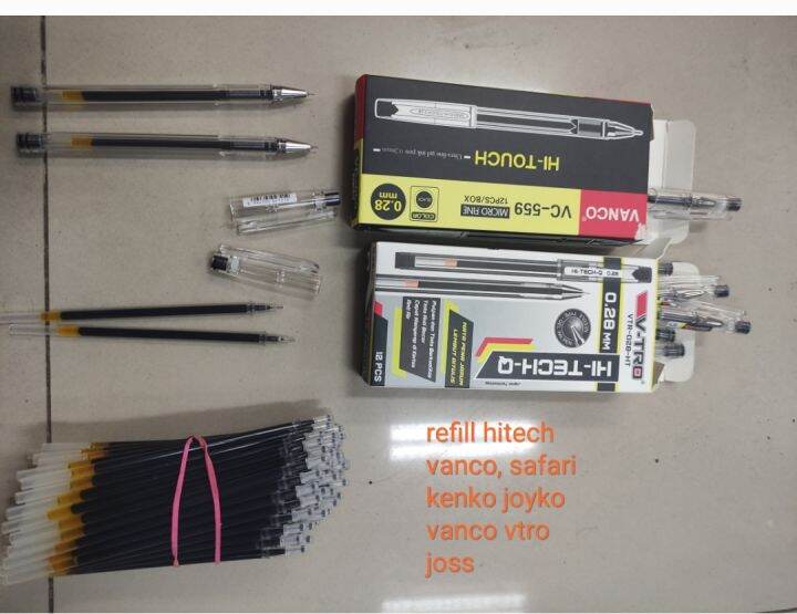 isi ballpoint hi tech murah semua merek satuan hitam | Lazada Indonesia