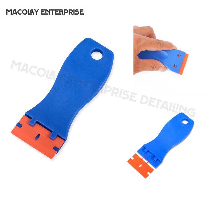 WR-38 Blue Plastic Scraper with plastic blade for Wrapping Tinting ...