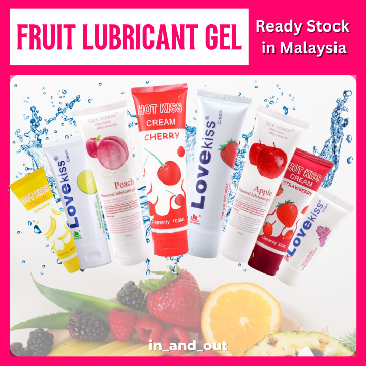 Sarawak Hot Kiss Pelincir Seks 50ml Strawberry Gel Lubricant Fruits Flavor Lubricant Gel