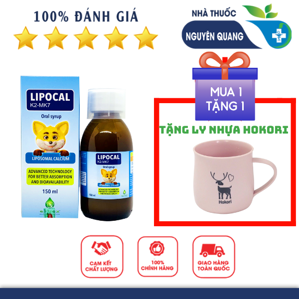 Quà Tặng ly nhựa - Canxi sinh học Lipocal bổ sung Canxi vitamin d3 k2 ...
