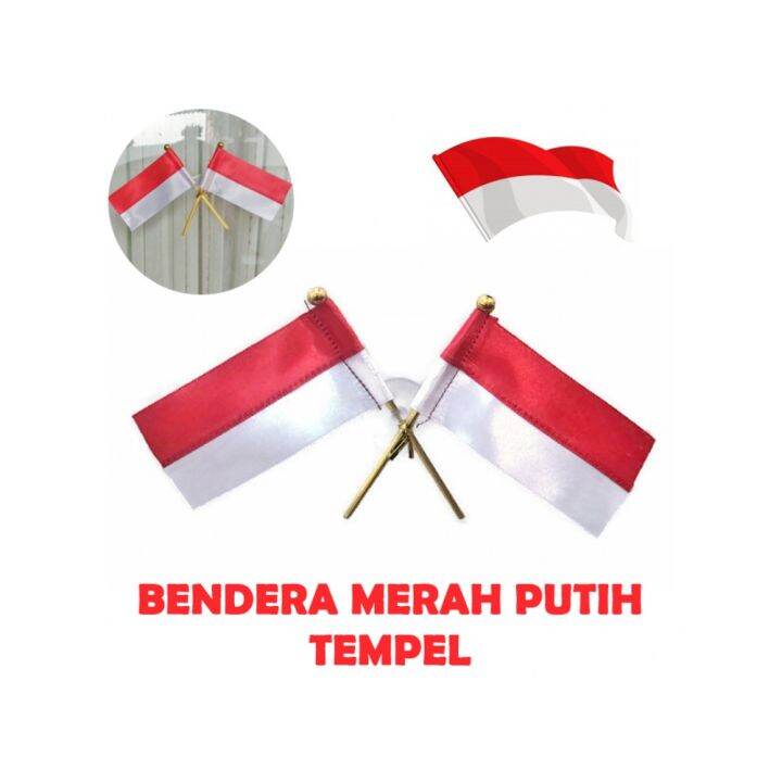 Bendera Merah Putih Tempel Kaca - Bendera Merah Putih Model Silang ...