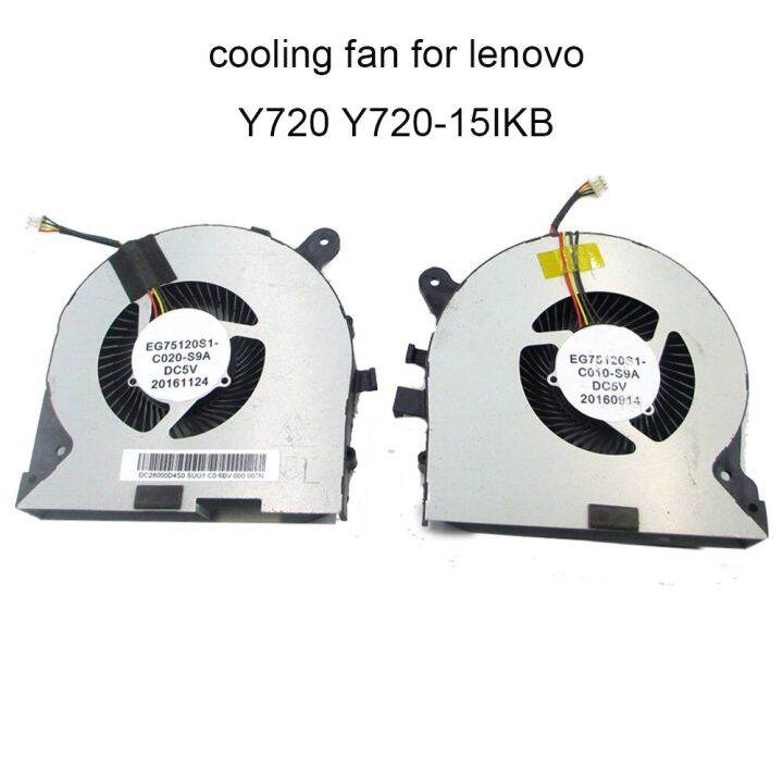 พัดลมคอมพิวเตอร์สำหรับ Lenovo Legion Y720 Y720-15IKB แล็ปท็อป GPU CPU Cooling Fan Cooler หม้อน้ำ ...