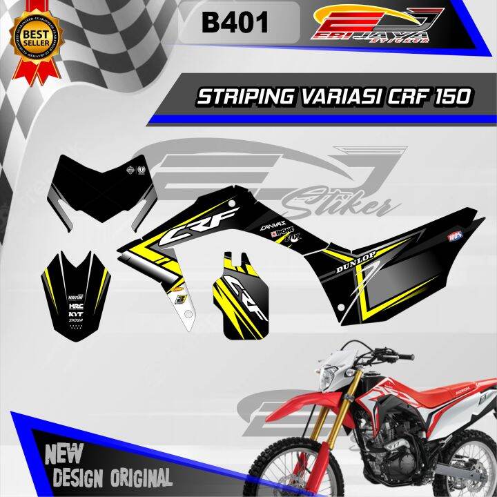 STRIPING CRF 150 DECAL HOLOGRAM NEW CUSTOM-STIKER CRF 150L STRIPING ...