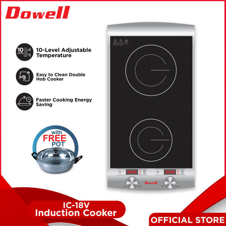 Dowell Double Burner Vertical Cooktop Countertop Energy Efficient ...