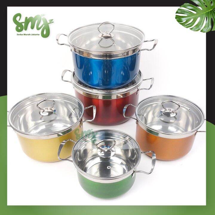 SMJ - Panci Susu Stainless Steel Panci Soup Pot Set Milk Pan Panci Susu ...