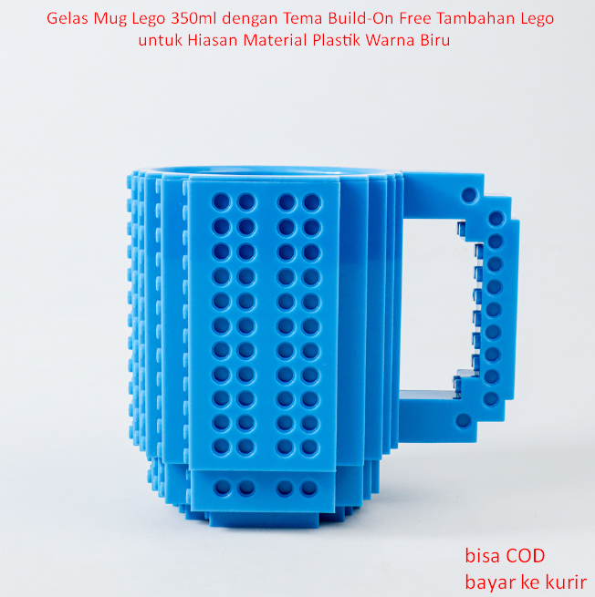 Gelas Mug Lego 350ml dengan Tema Build-On Free Tambahan Lego untuk ...
