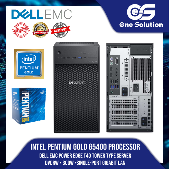Intel Pentium Gold G5400 Processor | Dell EMC PowerEdge T40 Tower Type Server | 8GB-16GB RAM ...