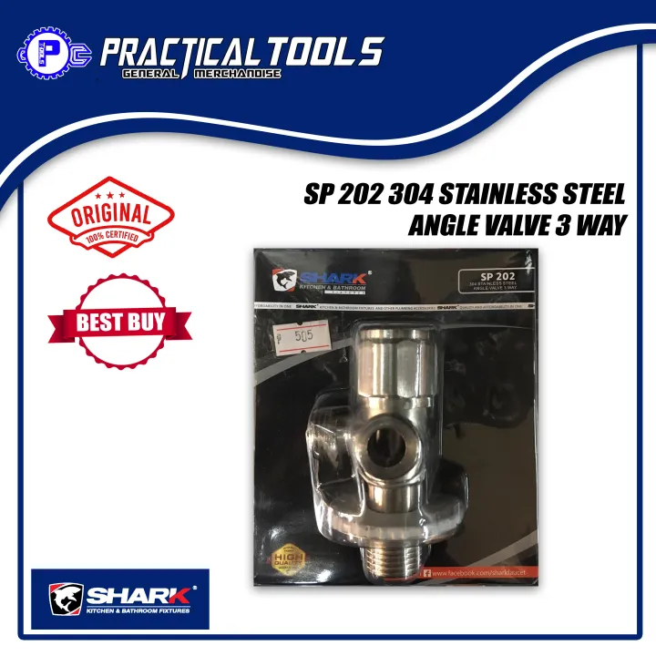 SHARK SP202 304 STAINLESS STEEL ANGLE VALVE 3 WAY | Lazada PH