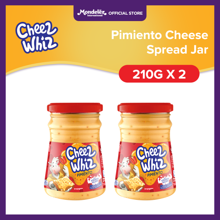 Cheez Whiz Jar - Pimiento Cheese Spread 210g with Vitamin A & D ...