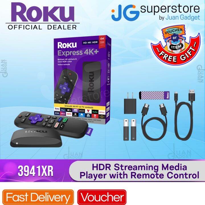 Roku Express 4k Plus HDR Streaming Player with Remote Control Perfect ...
