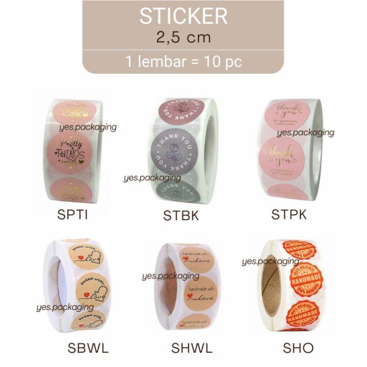 [2,5x2,5cm] [10pc] STIKER KEMASAN/ STICKER PACKAGING | Lazada Indonesia