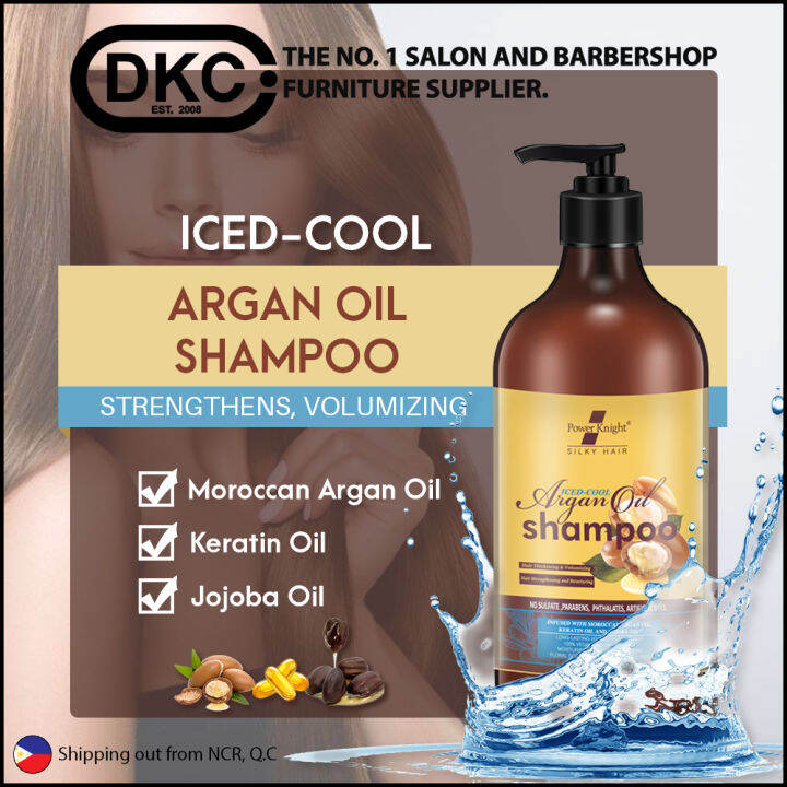 DKC Argan Oil Iced Cool Shampoo 500mL for Thin Hair, Enhance Hair ...