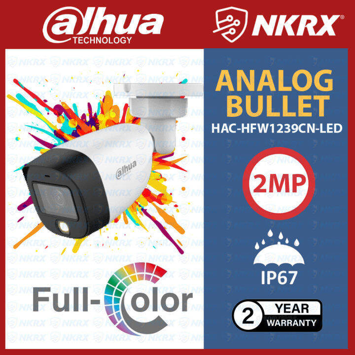 Dahua 2MP Full Color CCTV Camera HAC-HFW1239CN-LED | Full Color Day and ...